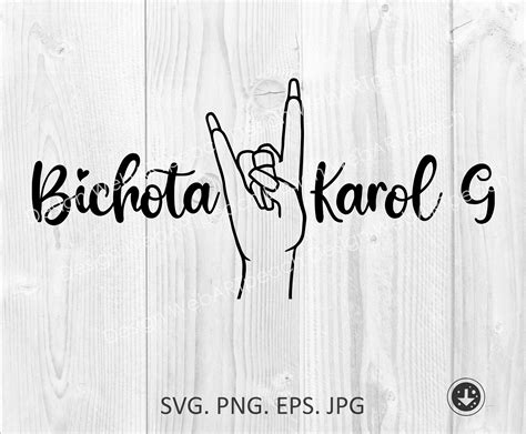 Bichota Karol G PNG SVG eps Files Cricut Hand svg Descarga Etsy España