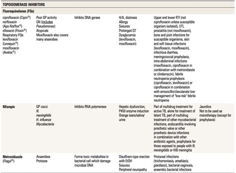 Antibiotics Topoisomerase Inhibitors Diagram Quizlet