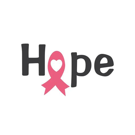 Breast Cancer HOPE Vector Design Fight Against Cancer Pink Ribbon