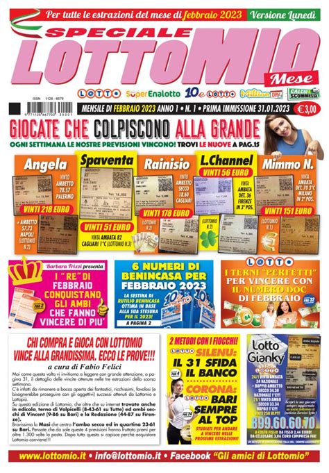 NOVITA In Edicola Arriva Lottomio MESE Il Numero Di Febbraio Da