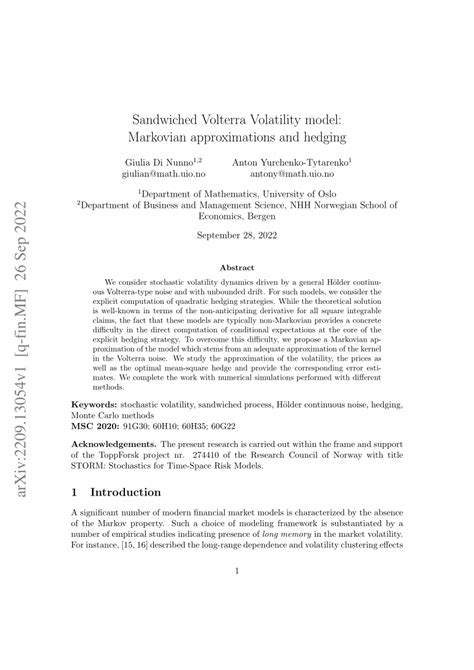 pdf sandwiched volterra volatility model markovian approximations and hedging