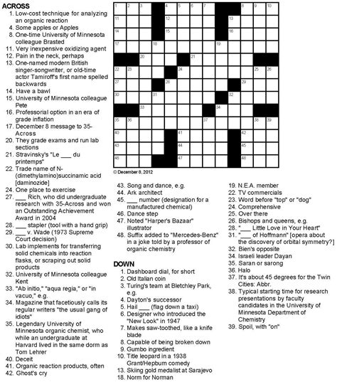 Printable Crossword Puzzles For Senior Citizens