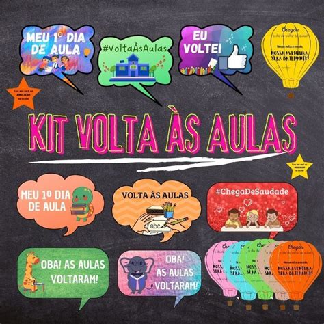 Kit Volta S Aulas Plaquinhas Din Micas B Nus Lembrancinhas
