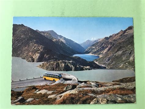 Ak Postauto Autobus Saurer Fbw Meiringen Grimsel Grimselpass Kaufen