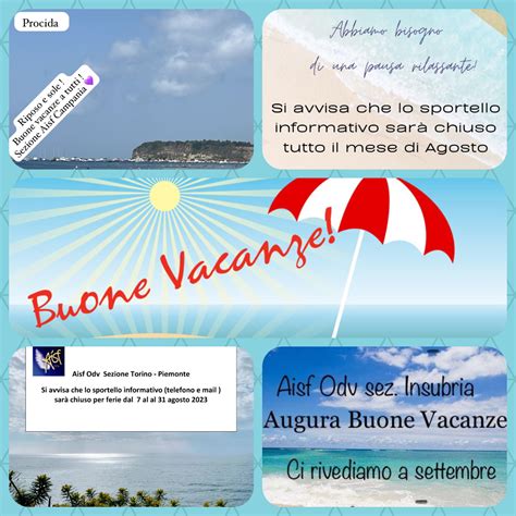 Chiusura Per Ferie Estive AISF ODV