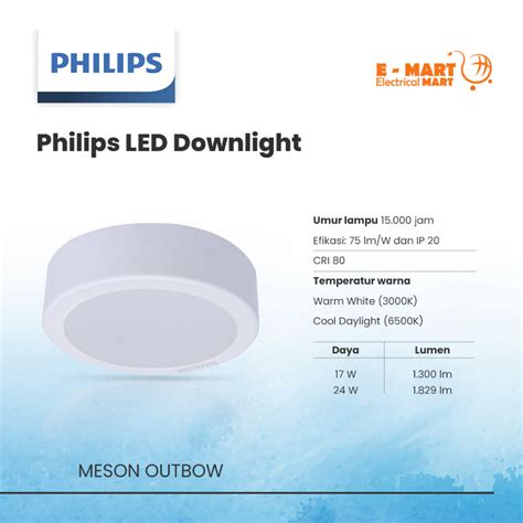 Jual Philips Downlight LED MESON 17W S Outbow Tempel Plafon 17watt OB