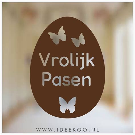 Vrolijk Pasen Ei Herbruikbare Raamsticker Paassticker IDEEKOO