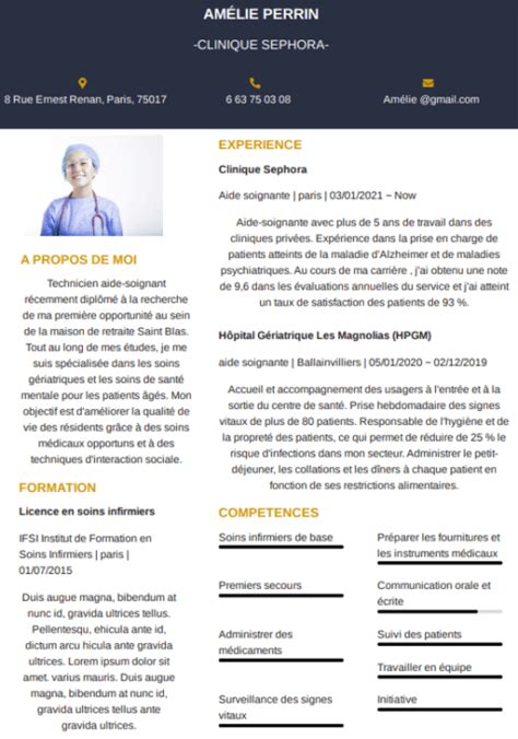 Exemple De CV Pour Une Aide Soignante Votre CV