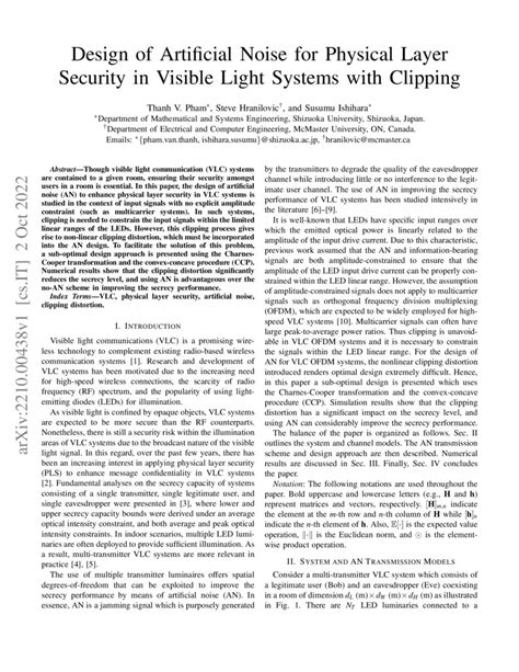 design of artificial noise for physical layer security in visible light systems with clipping