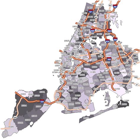 New York City Zip Code Map GIS Geography 46 OFF