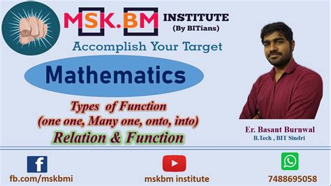 types of functions one one and many one function for board and jee youtube