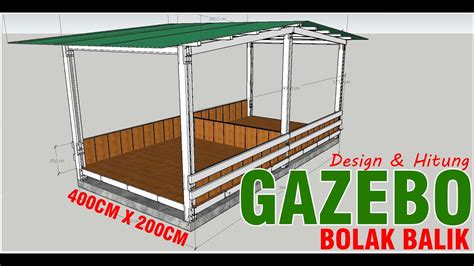 HITUNG GAZEBO BOLAK BALIK BAJA RINGAN YouTube