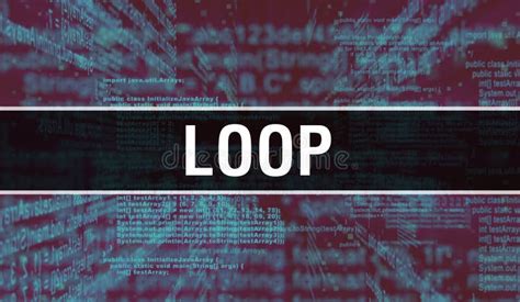 Bucle Con Texto De Código Java Digital Concepto Vectorial De