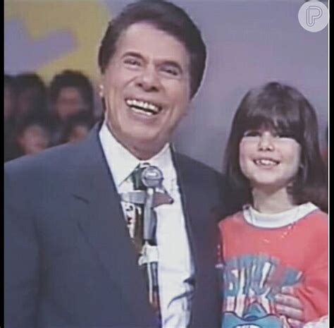 Foto Silvio Santos a filha caçula Renata Abravanel ainda criança