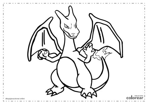 Charizard Dibujo Para Colorear
