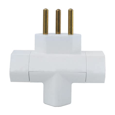 PINO 3 SAÍDAS TIPO T 2P T 10A 250V BRANCO PACOTE 10 PEÇAS REF 12270PCT