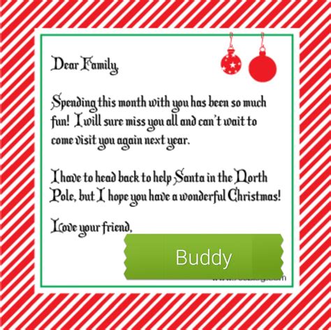Free Printable Editable Elf On The Shelf Goodbye Letter