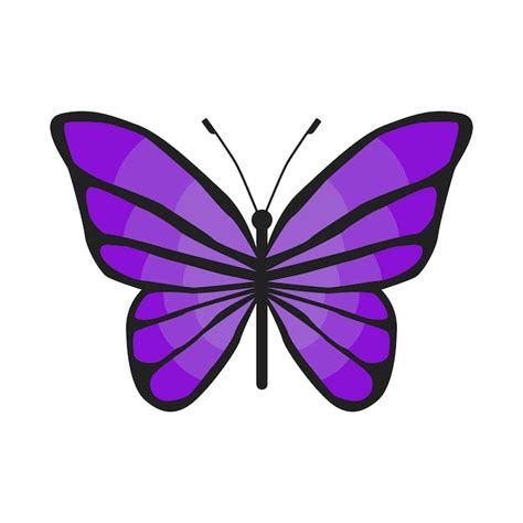 Abstraction Insectes Vecteur Papillon Papillon Violet Vecteur Premium