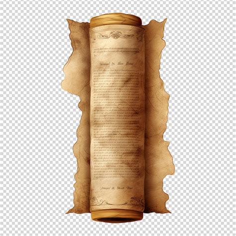 Rollo De Pergamino Antiguo Papiro Png Aislado En Un Fondo Transparente