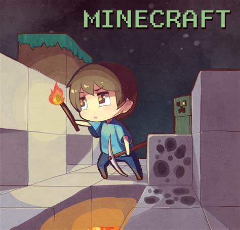 Creeper Zaku And Steve Minecraft Drawn By Blueberry 5959 Danbooru