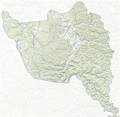 Map of Owsley County Kentucky Địa Ốc Thông Thái