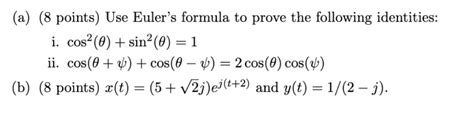 solved a 8 points use euler s formula to prove the