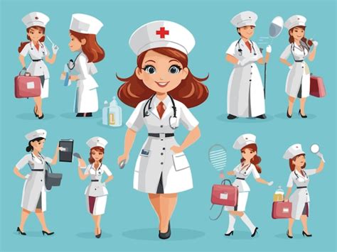 Premium Vector Nurse Illustration Vector