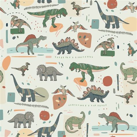 Tapeta Kolorowe Dinozaury Bluebird Design