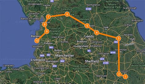 Red Arrows Flight Path With Times From Waddington To Blackpool Airport