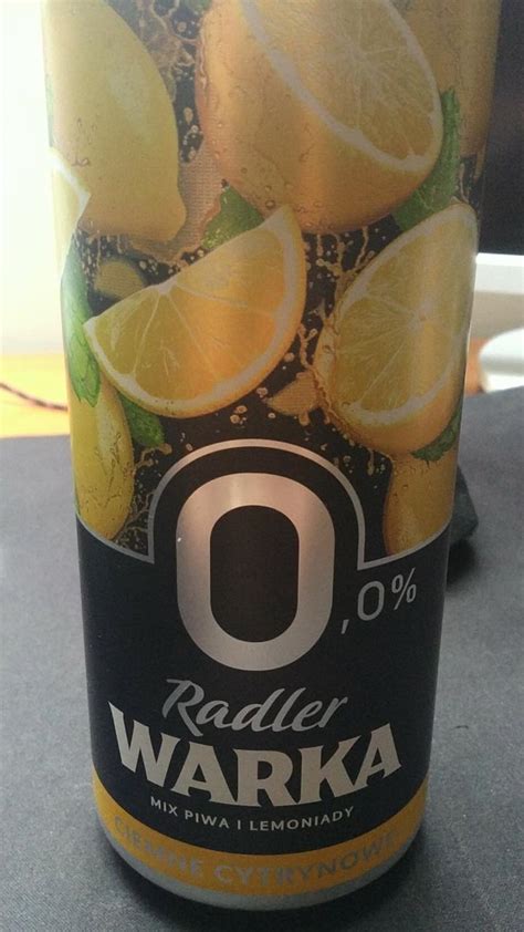 Radler Piwo bezalkoholowe cytryna 500 ml Warka kalorie kJ i wartości