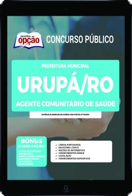 Apostila Prefeitura de Urupá PDF Agente Comunitário de Saúde 2022