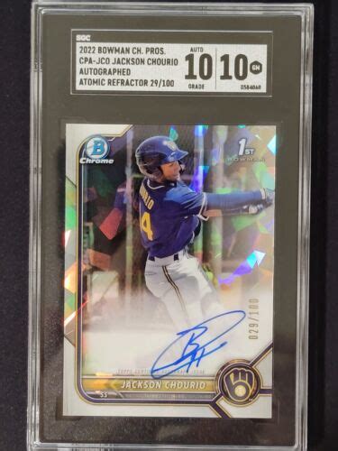 Search Collect On Twitter 2022 Bowman Chrome Jackson Chourio SGC 10