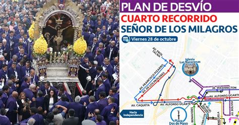 Plan de desvíos para el cuarto y quinto recorrido del Señor de los