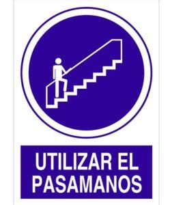 SEÑALAMIENTO USA EL PASAMANOS 30X40 Meida Shop