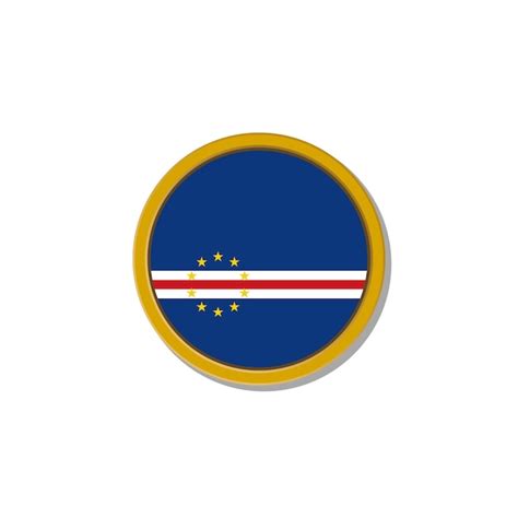 Ilustração da bandeira de Cabo Verde Modelo Vetor Premium