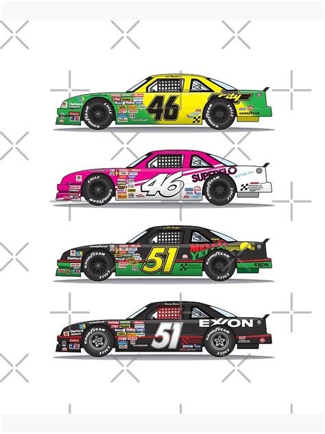 Days Of Thunder Car Collection Art Illustration Cole Trickle Rowdy