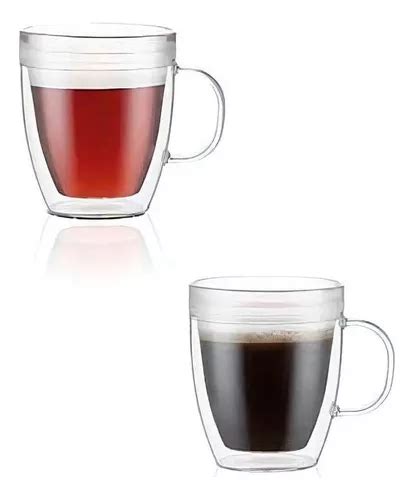 Juego 2 Tazas Doble Pared 300 Ml Bodum Color Transparente MercadoLibre