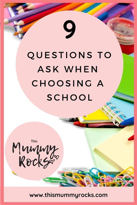 A Pile Of School Supplies With The Text 9 Questions To Ask When