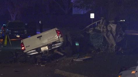Pickup Truck Crashes Into Tree On Barker Cypress In Houston Area Khou