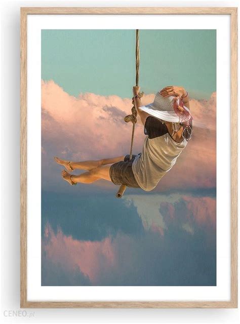 Arttor Plakat w ramie jasny dąb do Salonu Sypialni 50x70 Abstrakcja
