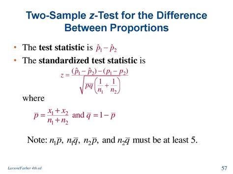 two sample z test formula