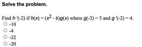 solved find the second derivative of the given function in