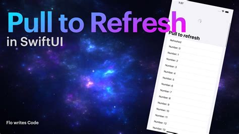 pull to refresh in swiftui 3 refreshable for ios 15 in swift youtube