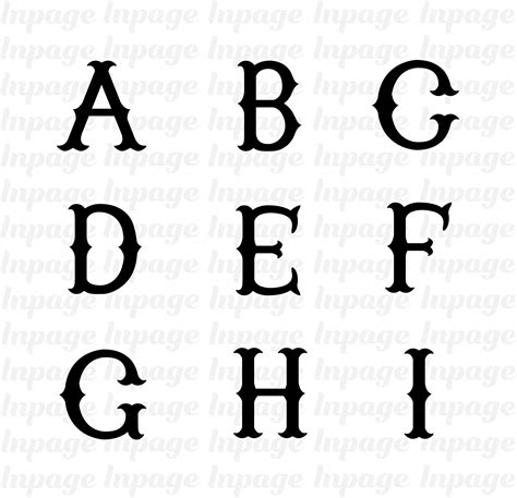 Fishtail Monogram SVG Fishtail Alphabet Letter SVG Monogram Etsy