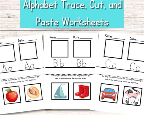 Alphabet Trace Cut And Paste Worksheet For Preschoolers Learn To