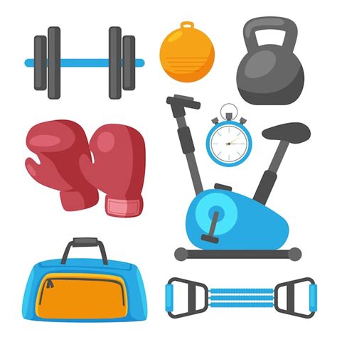 WORKOUT CLIPART Gym And Exercise Icons Fitness And Health Clip Clip