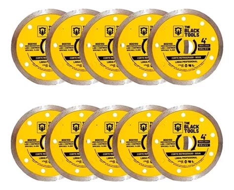Disco Diamantado Liso Contínuo 4 Pol 110x20mm Kit 10un