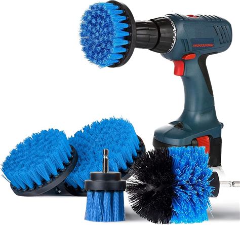 SAFETYON Bürstenaufsatz Bohrmaschine Set 4 Stück Bürste für