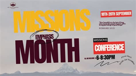 Mount Kenya Baptist Church Missions Emphasis Month Nd September