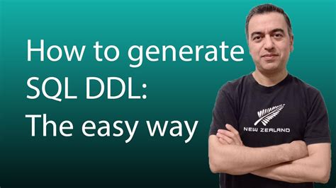 how to generate sql ddl commands quickly the easy way youtube